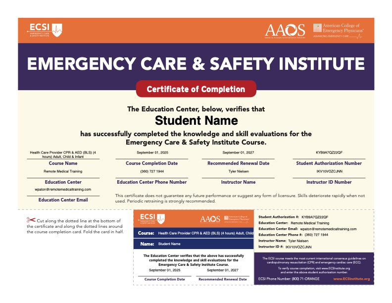 Remote Emergency Medical Technician (REMT) – Remote Medical Training