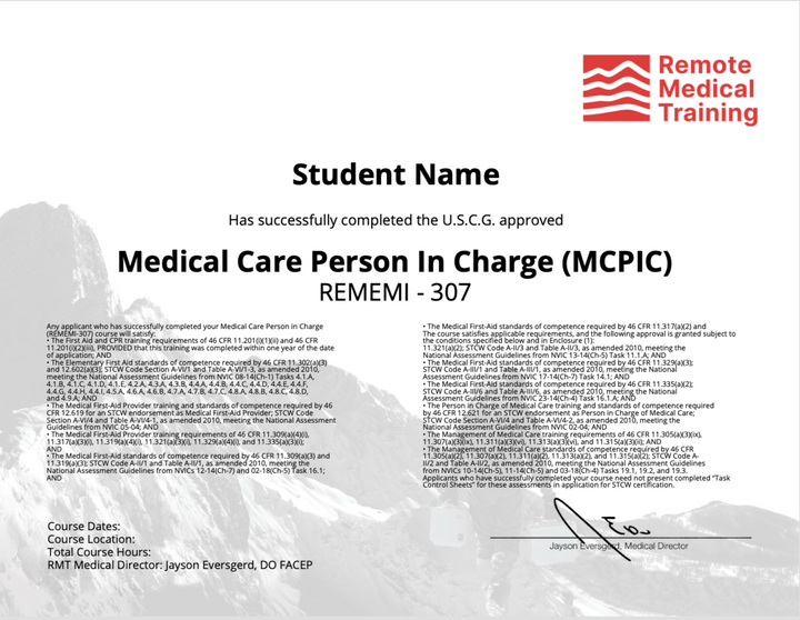 Remote Emergency Medical Technician (REMT) – Remote Medical Training