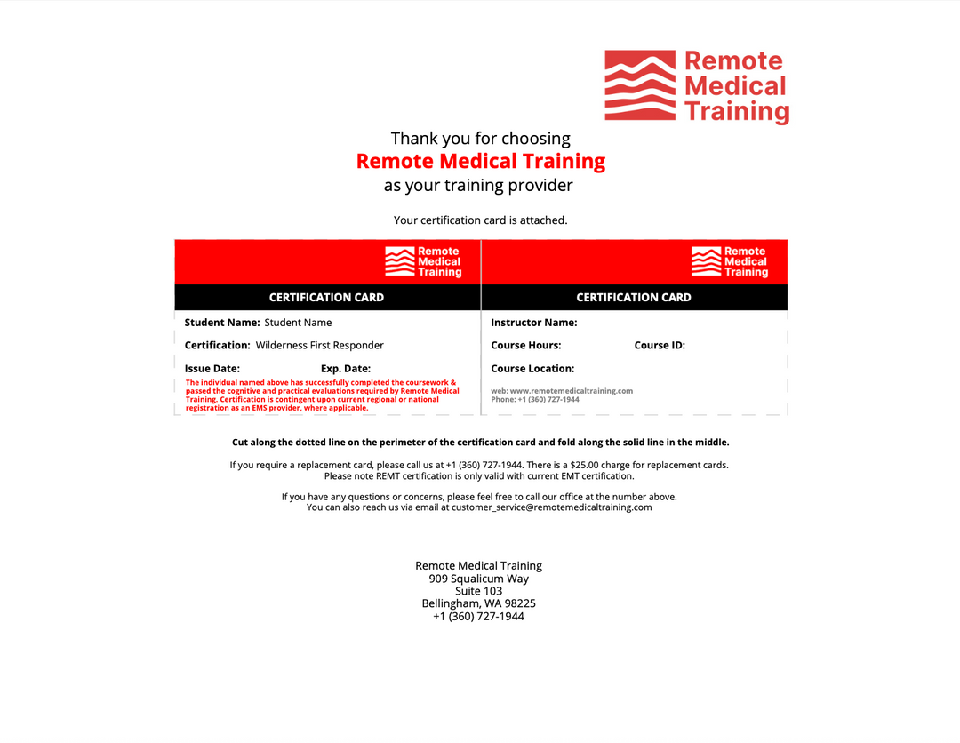 Wilderness First Responder™ (WFR) Course – Remote Medical Training